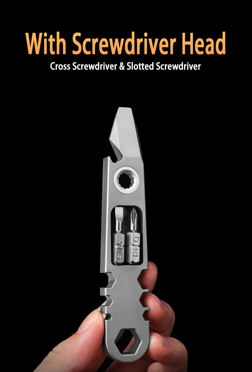 CNEDC 8 In 1 Titanium Alloy Ratchet Crowbar Screwdriver Riding Portable ...