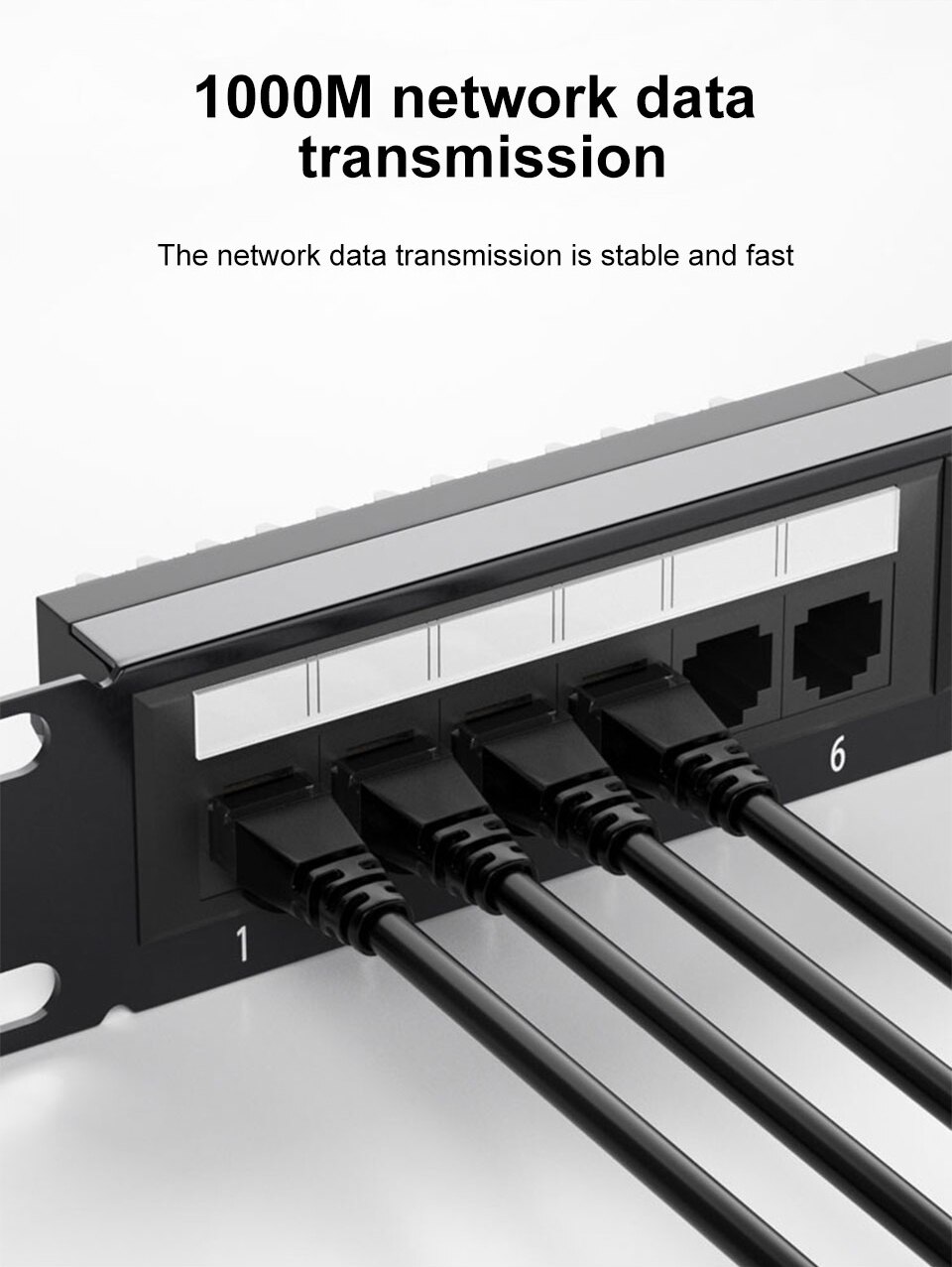 JT-COM Patch Panel, 24 Port Patch Panel Pass Through, RJ45 Unshielded ...