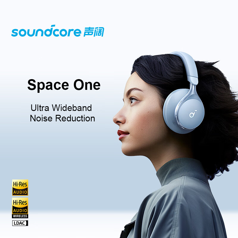 Authentic Soundcore Space One S1 Wireless Headphone Bluetooth 5.3 Dual Hi-Res Audio Ultra ...