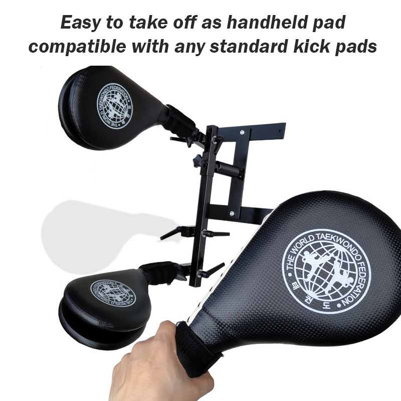 Taekwondo Boxing Kicking Practice Kit on Wall with Kick Pads Feet Power ...
