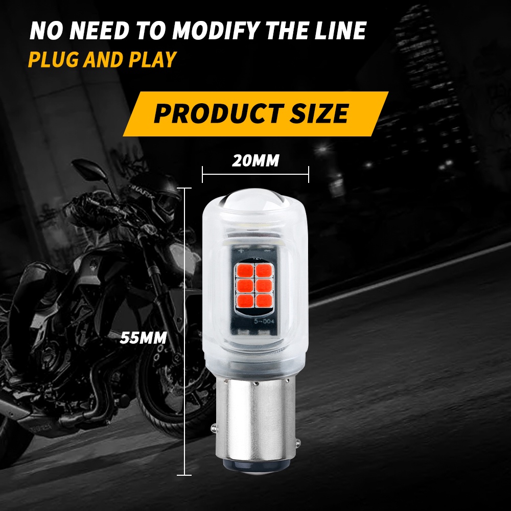 Motorcycle LED Bulb Super Bright 1156 BA15S 1157 BAY15D 3030 Tail Light ...