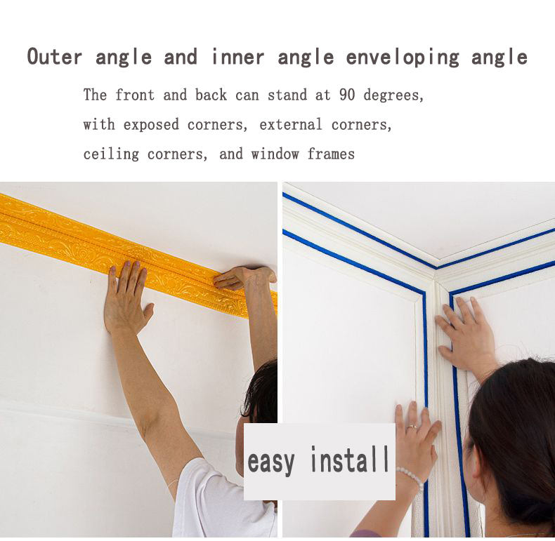 Wallpaper 230CM*14CM Wall Inner and Outer Corner Ceiling Decoration ...