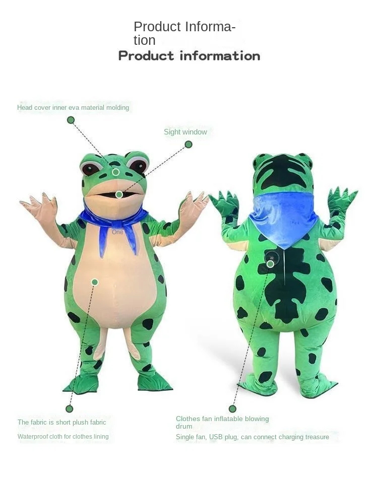 Parent-child Style, Couple Style, Frog Inflatable Cartoon Doll Costume ...
