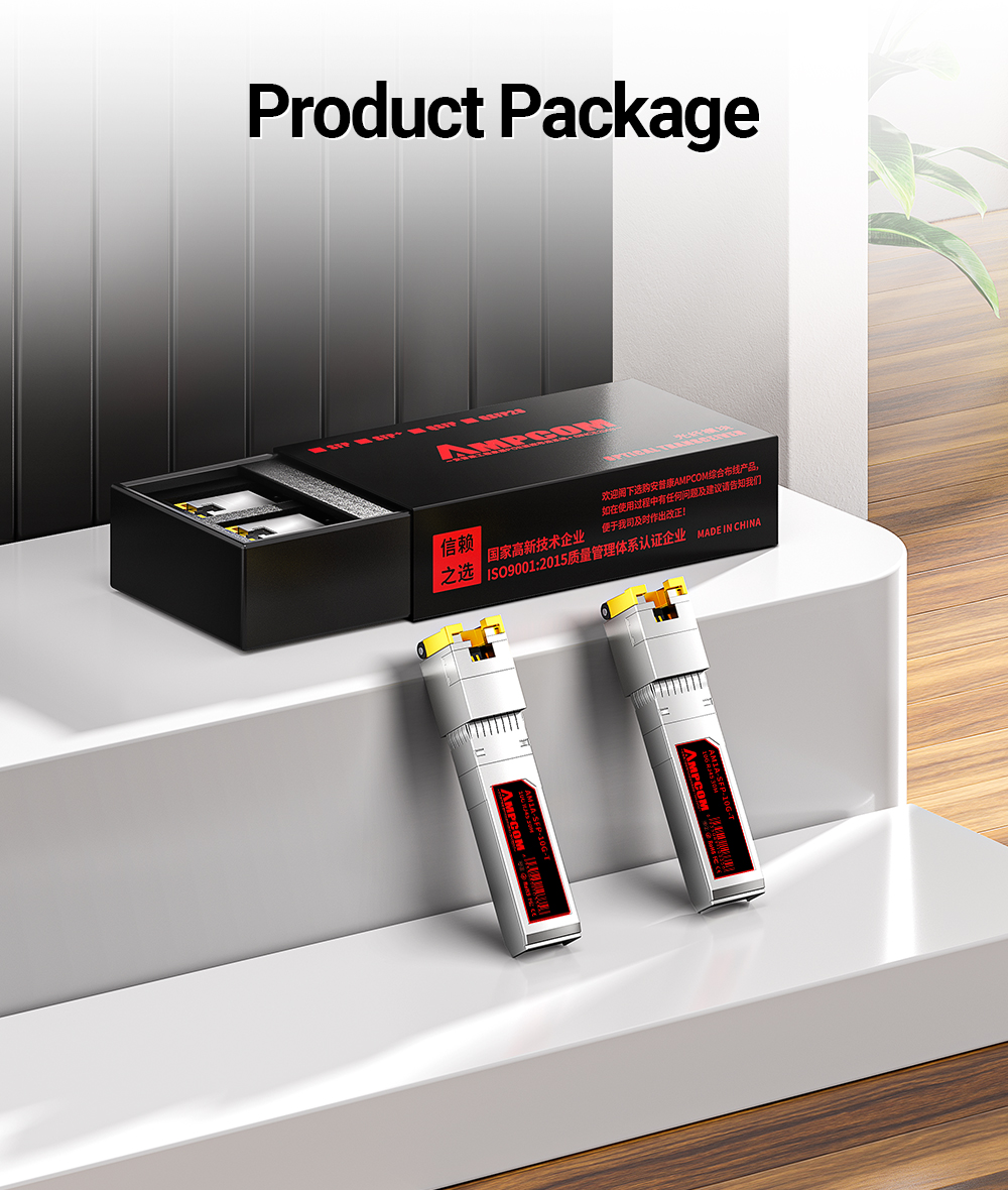 AMPCOM 1.25G and 10G RJ45 Ethernet Copper SFP Transceivers, RJ45 to ...