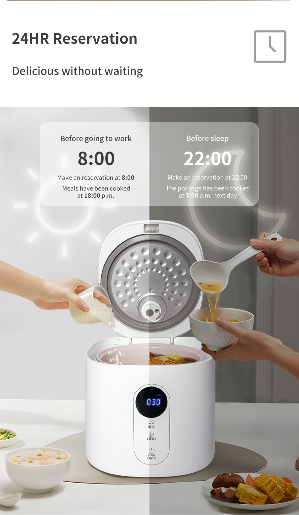 Simplus Smart Rice Cooker 3L Desugar Household Multifunctional LCD ...