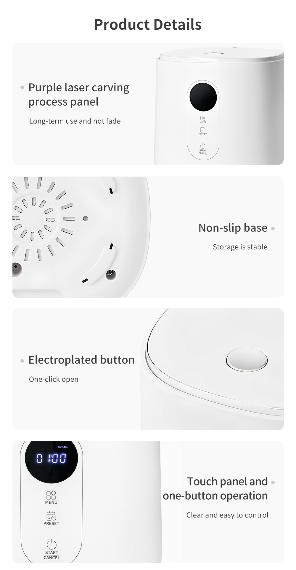 Simplus Smart Rice Cooker 3L Desugar Household Multifunctional LCD ...