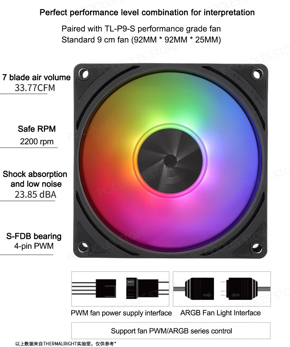 Thermalright AX90 SE ARGB 4 heat pipe CPU Cooler AGHP 92mm PWM Quiet ...