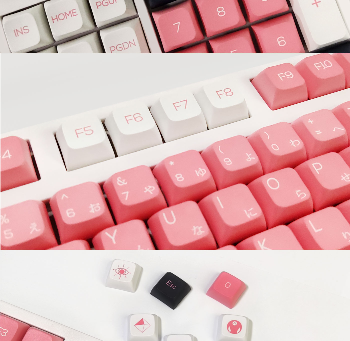 GMK EVA NO.8 Keycap, 135 Keys PBT Keycaps XDA Profile DYE-SUB ...