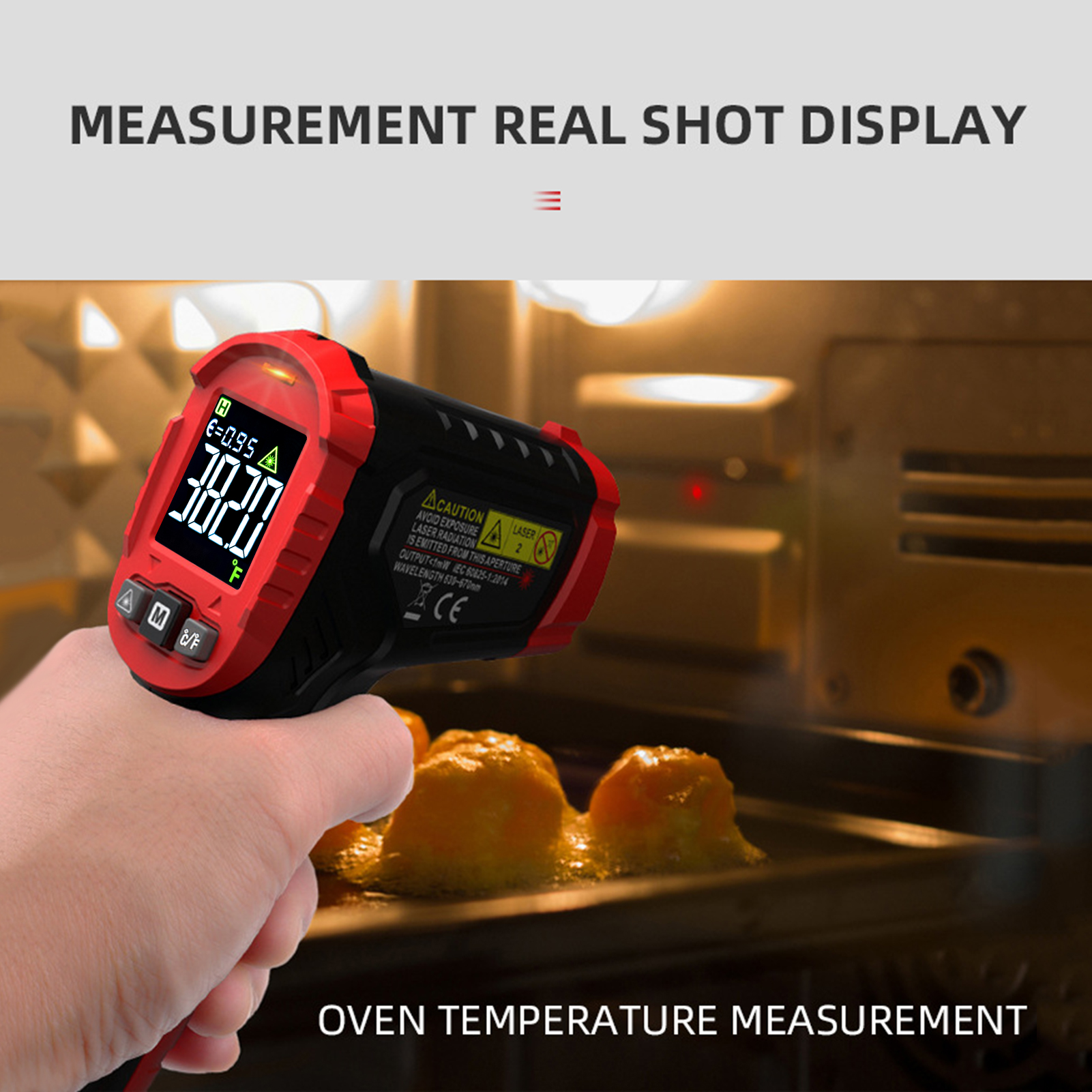 HABOTEST HT641A+ Infrared Thermometer -58~1112℉ Non-contact Digital ...
