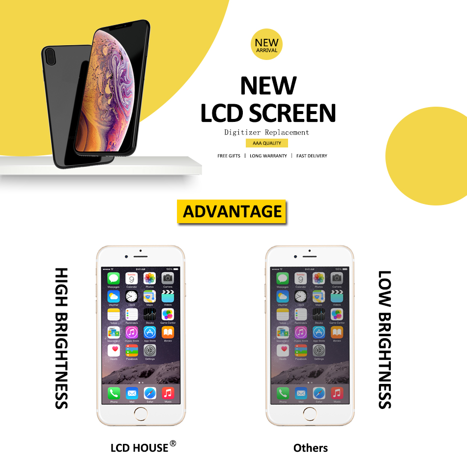 LCD Touch Screen For 6/6S/6P/6SPlus/7/7Plus/8 /8Plus/X/XS/XSMAX 11 ...