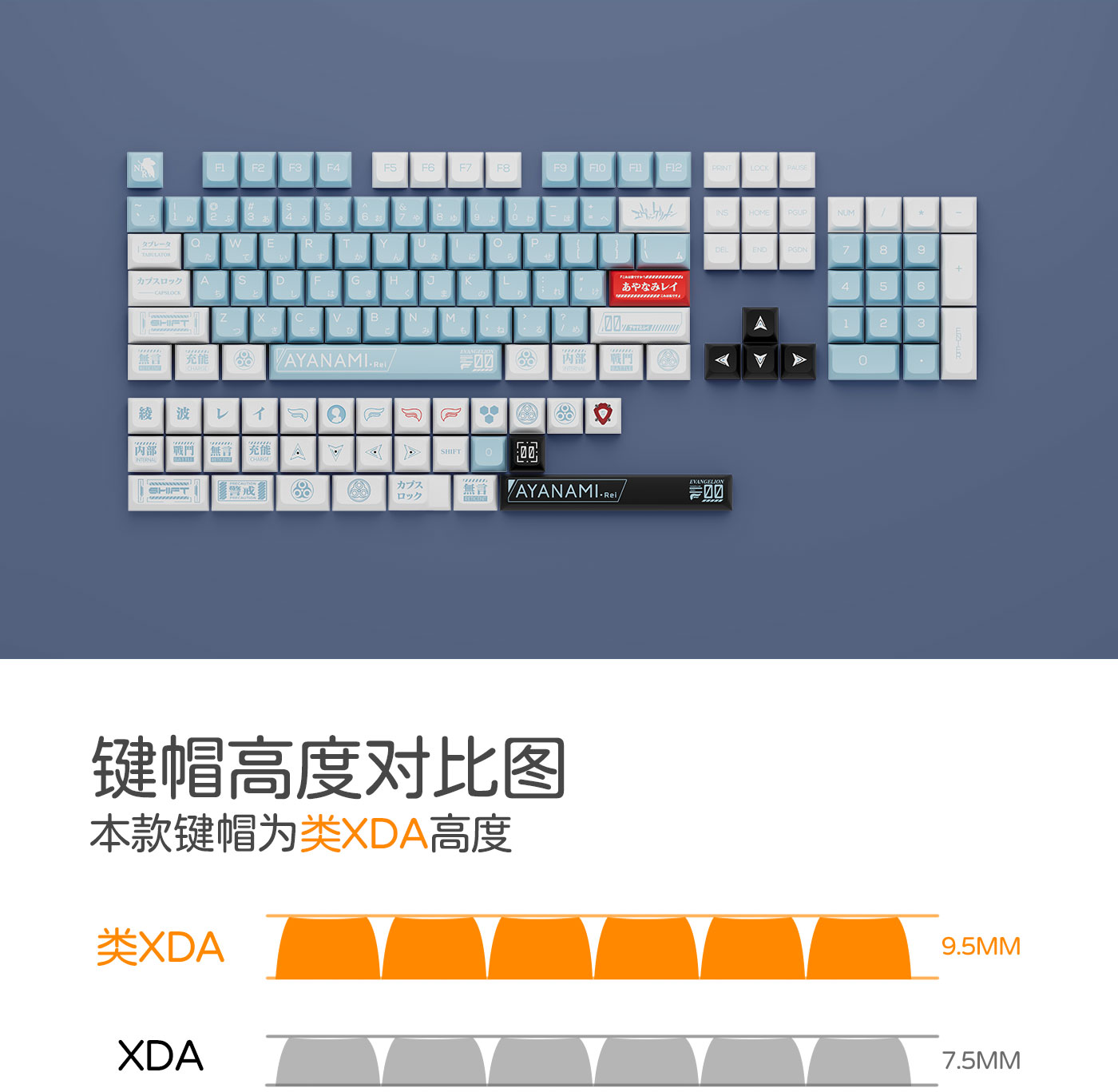 GMK EVA NO.0 Keycap, 135 Keys PBT Keycaps XDA Profile DYE-SUB ...