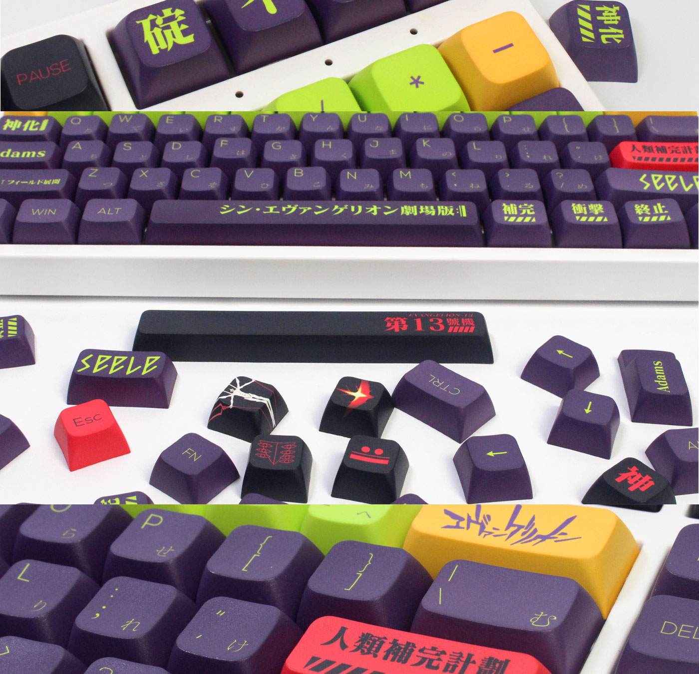 GMK EVA NO.13 Keycap, 135 Keys PBT Keycaps XDA Profile DYE-SUB ...