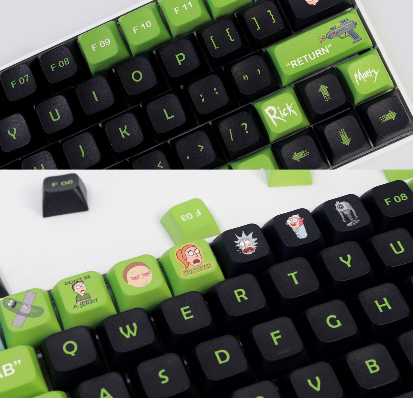 GMK Rick and Morty Keycap, 134 Keys PBT Keycaps XDA/CHERRY Profile DYE ...