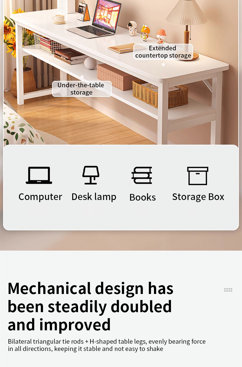Student Study table 2 layers Shelf Organizer Storage Rack Behind the ...