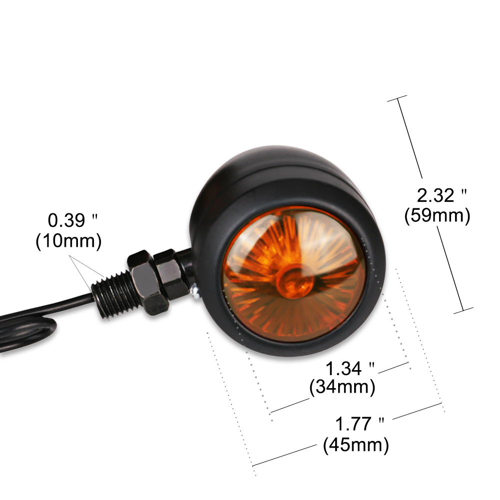 (Local Stock) 4PCS Motorbike Blinker Headlight Retro Motorcycle Turn ...