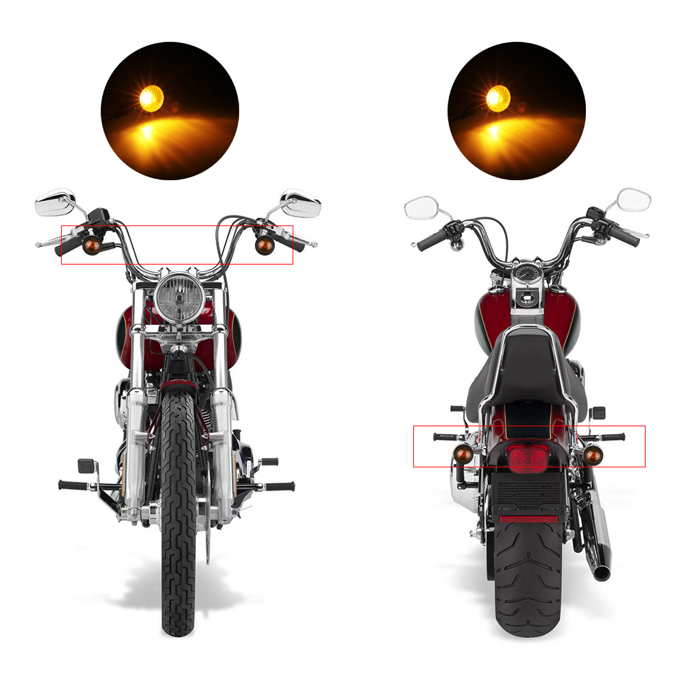 (Local Stock) 4PCS Motorbike Blinker Headlight Retro Motorcycle Turn ...
