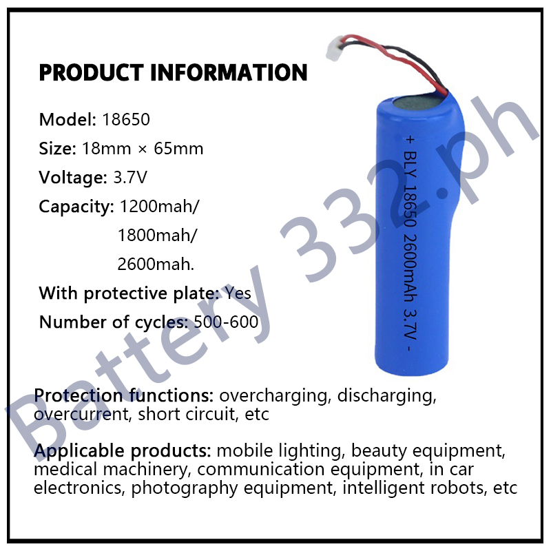 MSDS KC certification 3.7V 18650 lithium battery suitable for ...