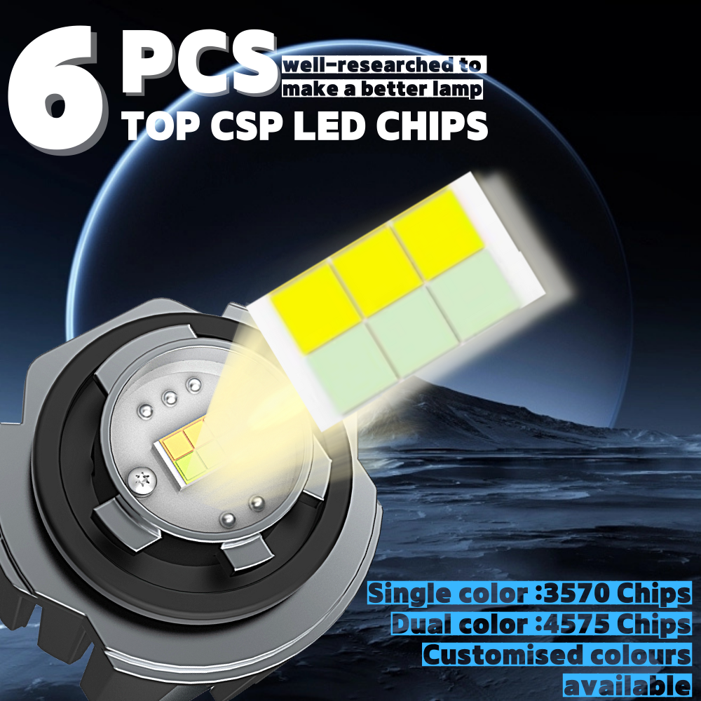 2PCS Dual Color L1B Car LED Fog Lights White Yellow For TOYOTA Hilux ...