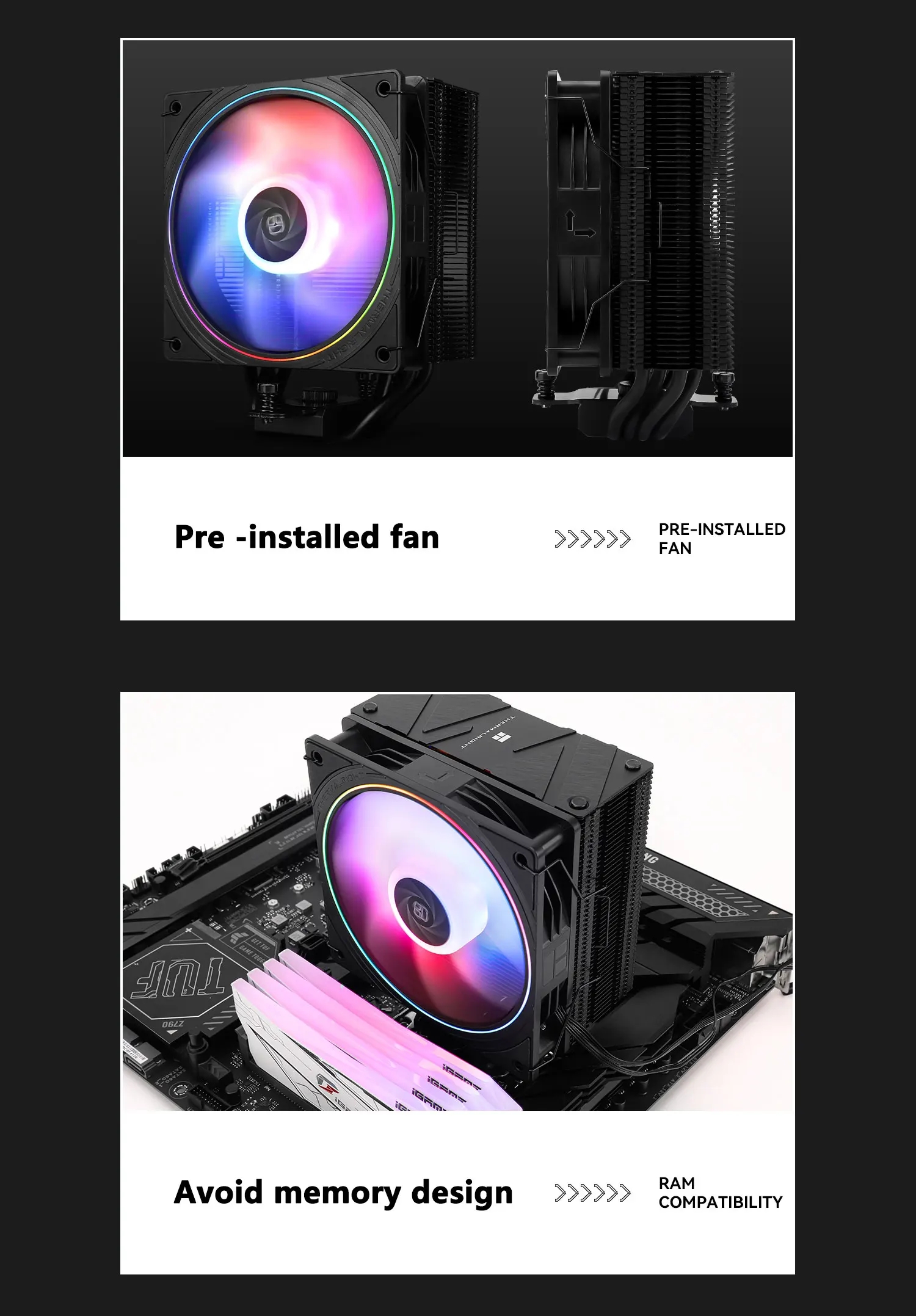Thermalright AS120 EVO CPU Cooler AGHP4.0 4 Heatpipe 120mm PWM ARGB ...
