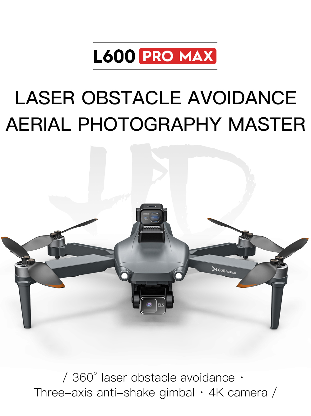 New L600-1 PRO MAX/L600 PRO MAX 3KM Distance RC Drone EIS 4K HD Dual ...