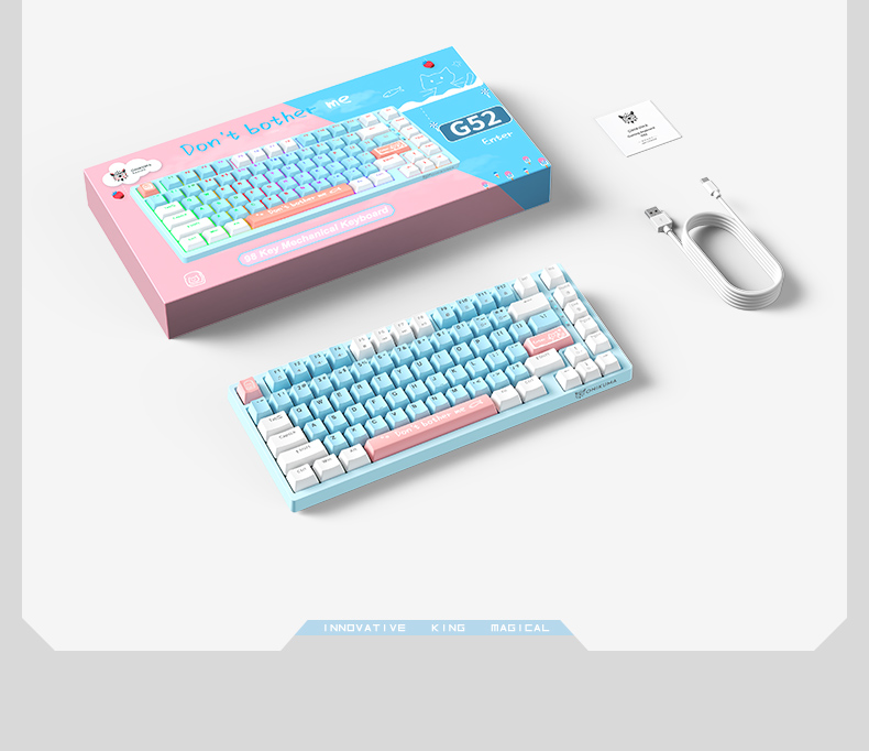 ONIKUMA G52 New Wired Game Keyboard 82 Key Mechanical Keyboard | Shopee ...
