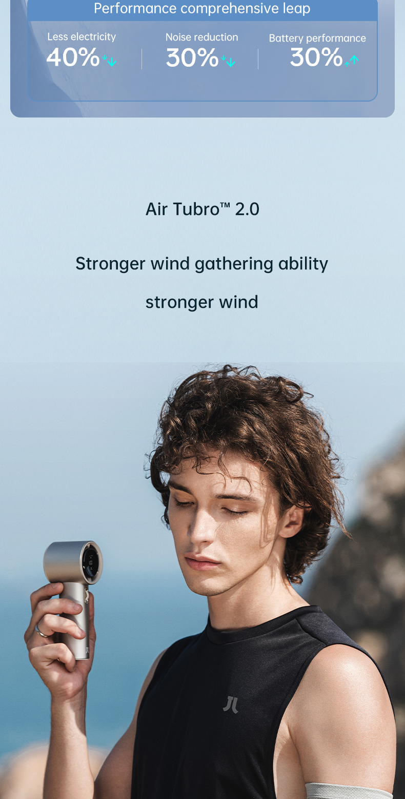 JISULIFE Handheld Fan Pro1/Pro1S Mini Fan Rechargeable Jet Fan Strong ...