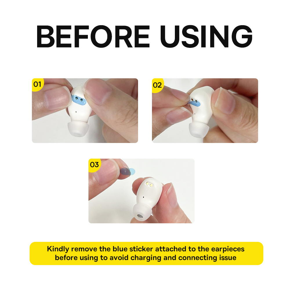 Baseus WM01 TWS Bluetooth Earphones with Microphone Stereo Wireless 5.3 ...