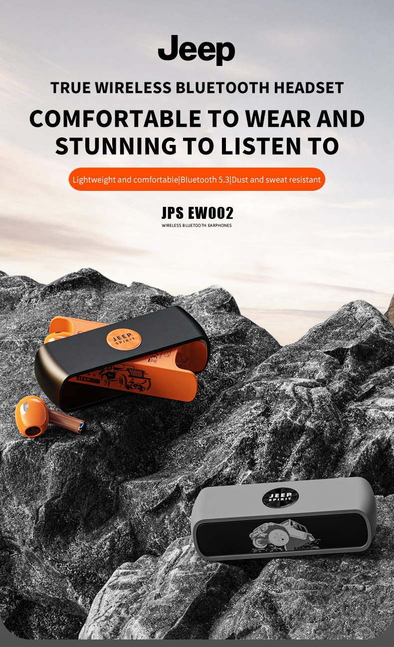 Jeep JPS EW002 True Wireless Bluetooth Headset IPX5 Waterproof Rotating ...