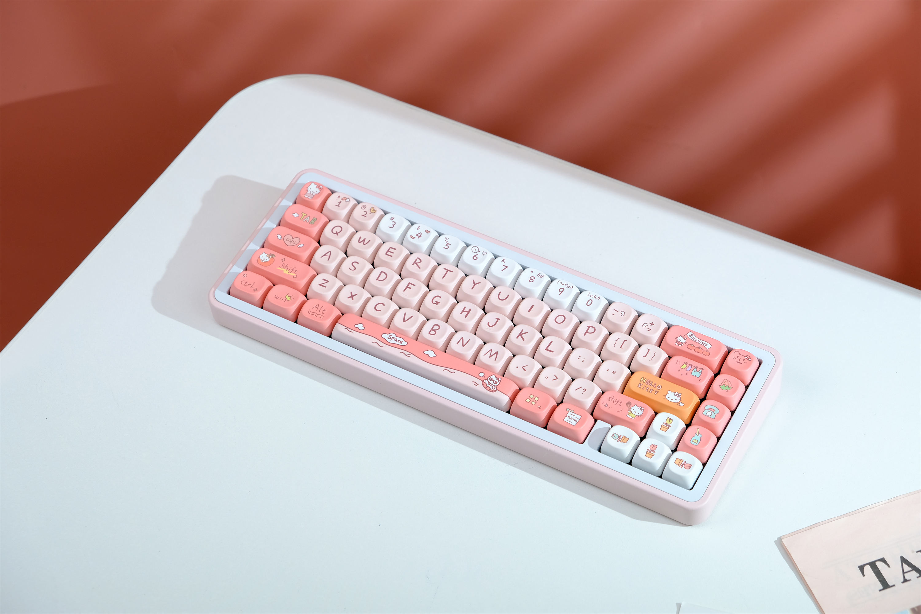 GMK Kitt cat keycaps, 126 Keys keycaps MOA Profile DYE-SUB Personalized ...