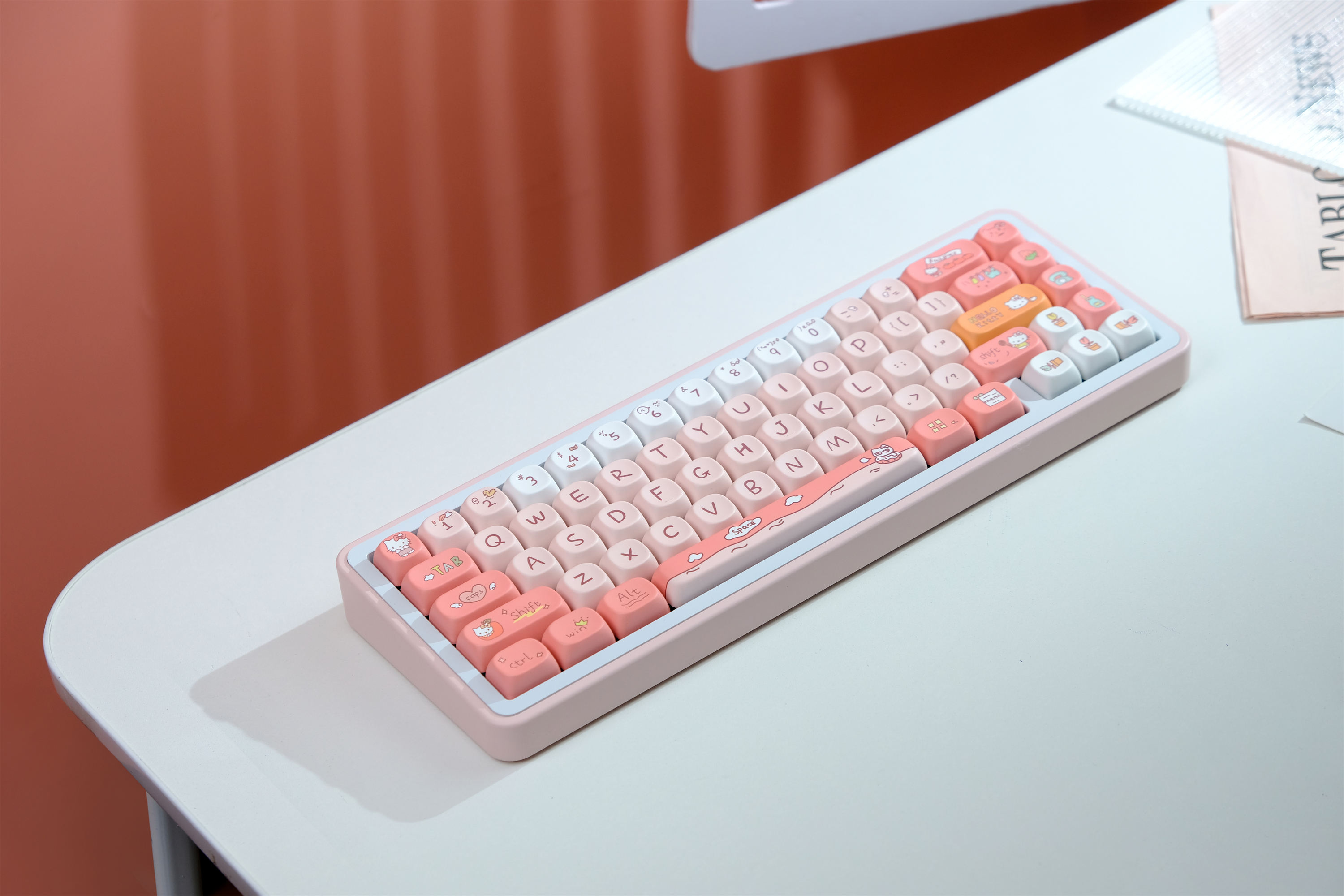 GMK Kitt cat keycaps, 126 Keys keycaps MOA Profile DYE-SUB Personalized ...