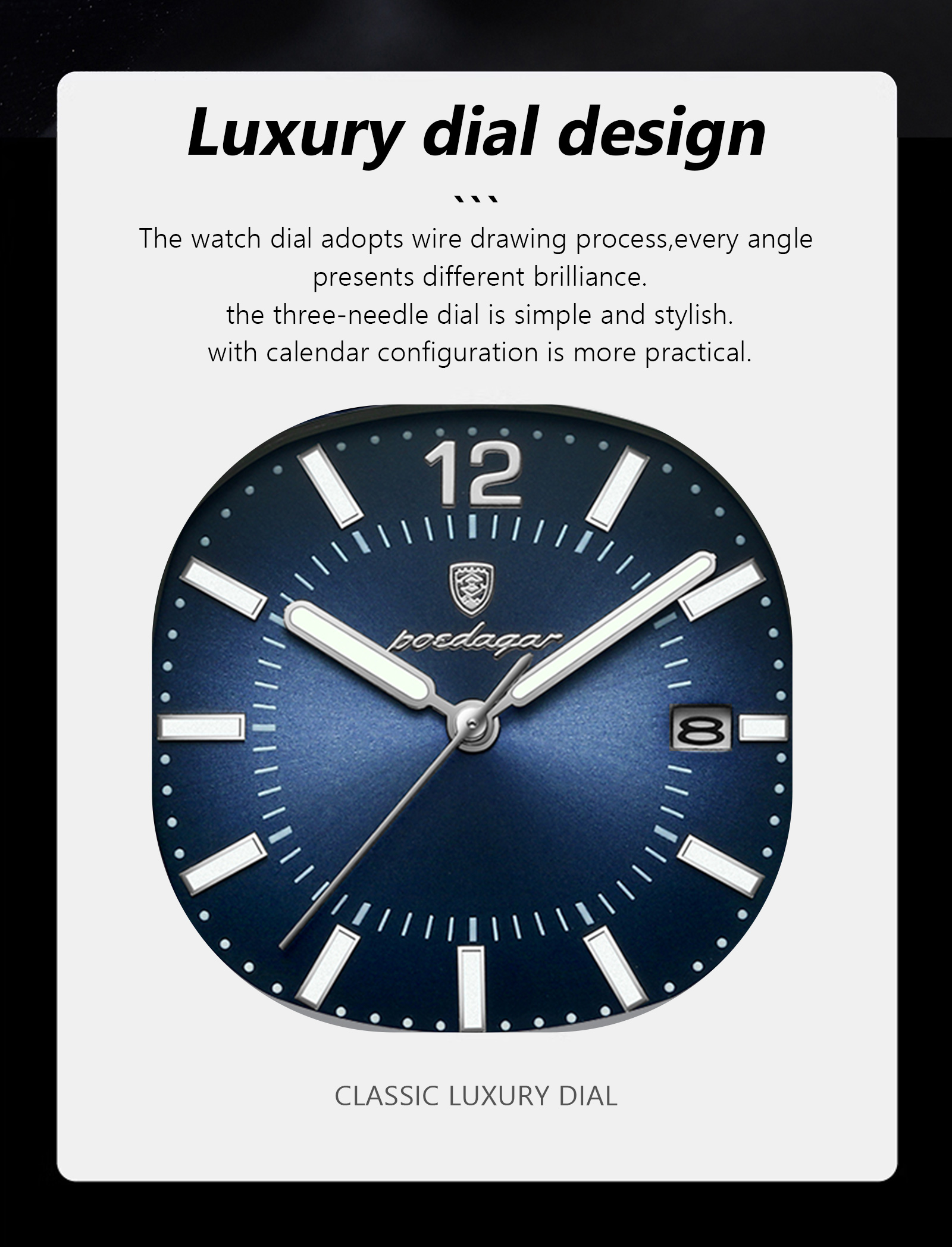 POEDAGAR Relo Fashion Watch For Men Waterproof Original Stainless Steel ...