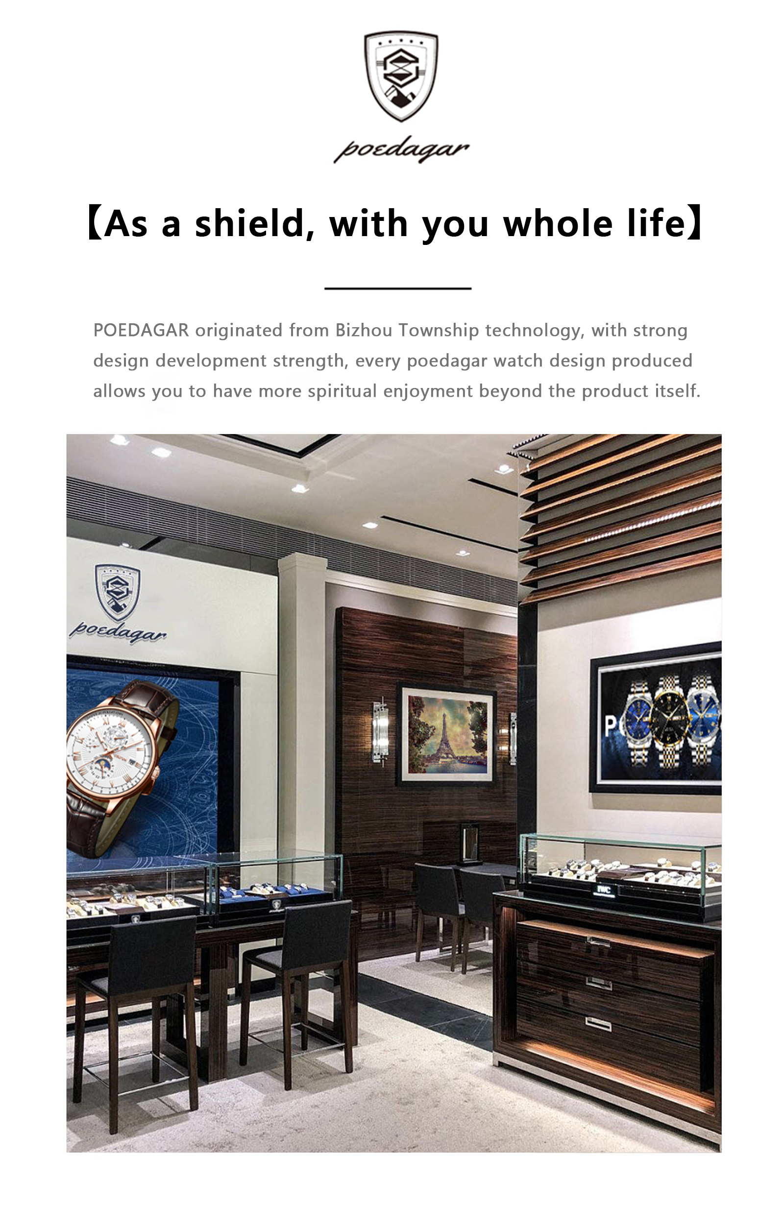 POEDAGAR Relo Fashion Watch For Men Waterproof Original Stainless Steel ...