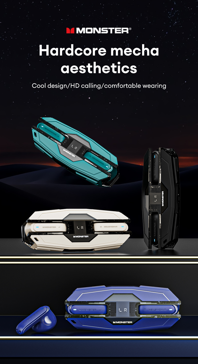 Monster XKT08 PRO Bluetooth Earphone Wireless Earphone HiFi Sound ...