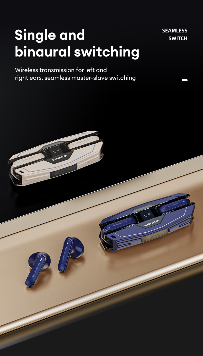 Monster XKT08 PRO Bluetooth Earphone Wireless Earphone HiFi Sound ...