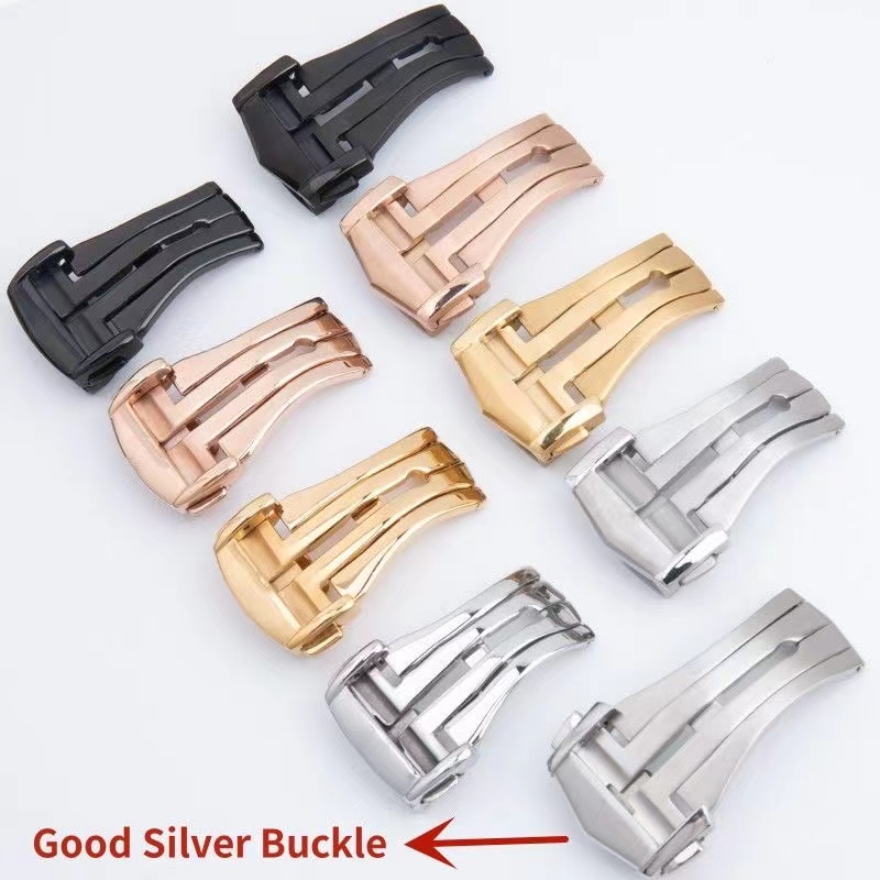 with logo New 20mm FKM Fluorous Rubber Curved End For Omega Strap For ...
