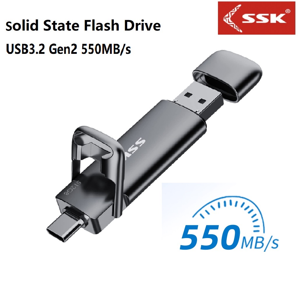 SSK 550MB/s SD301 1TB Flash Drive Original Type C OTG Falsh Drive USB3 ...