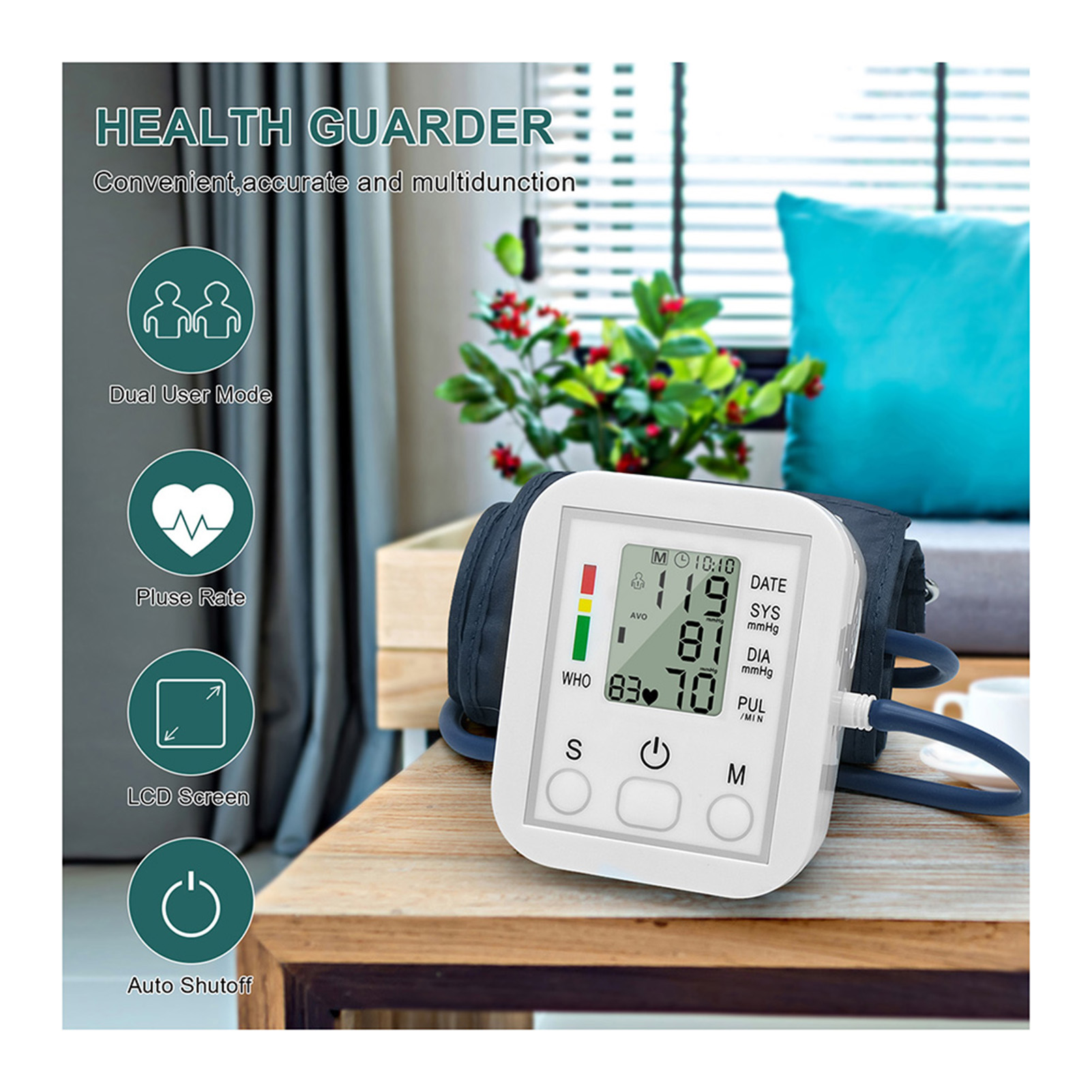 Original Electronic Blood Pressure Monitor Arm type, Arm style blood ...
