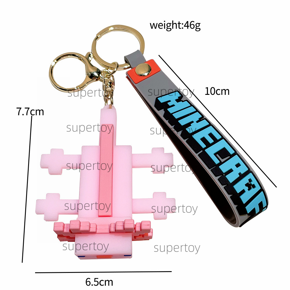 Keychain Minecraft Steve Skeleton Ocelot Tuxedo Creeper for Backpack ...