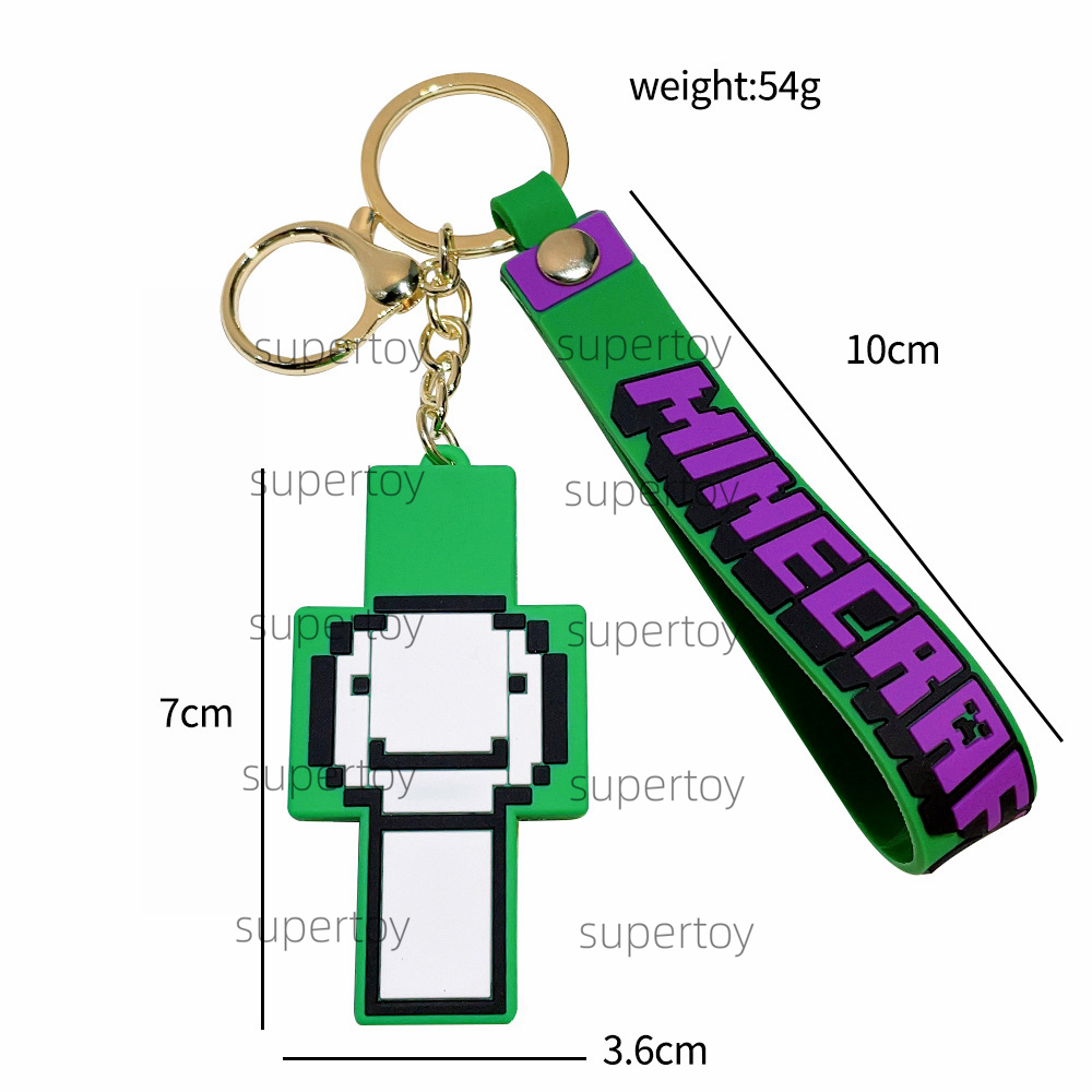 Keychain Minecraft Steve Skeleton Ocelot Tuxedo Creeper for Backpack ...