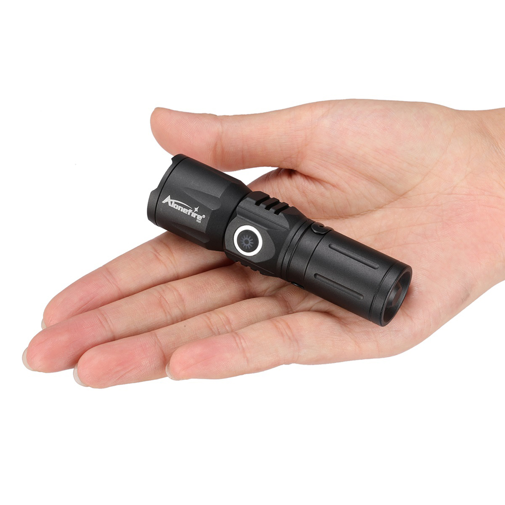 Alonefire X24 Zoom White Beam Light Long Distance Mini Flashlight Type ...
