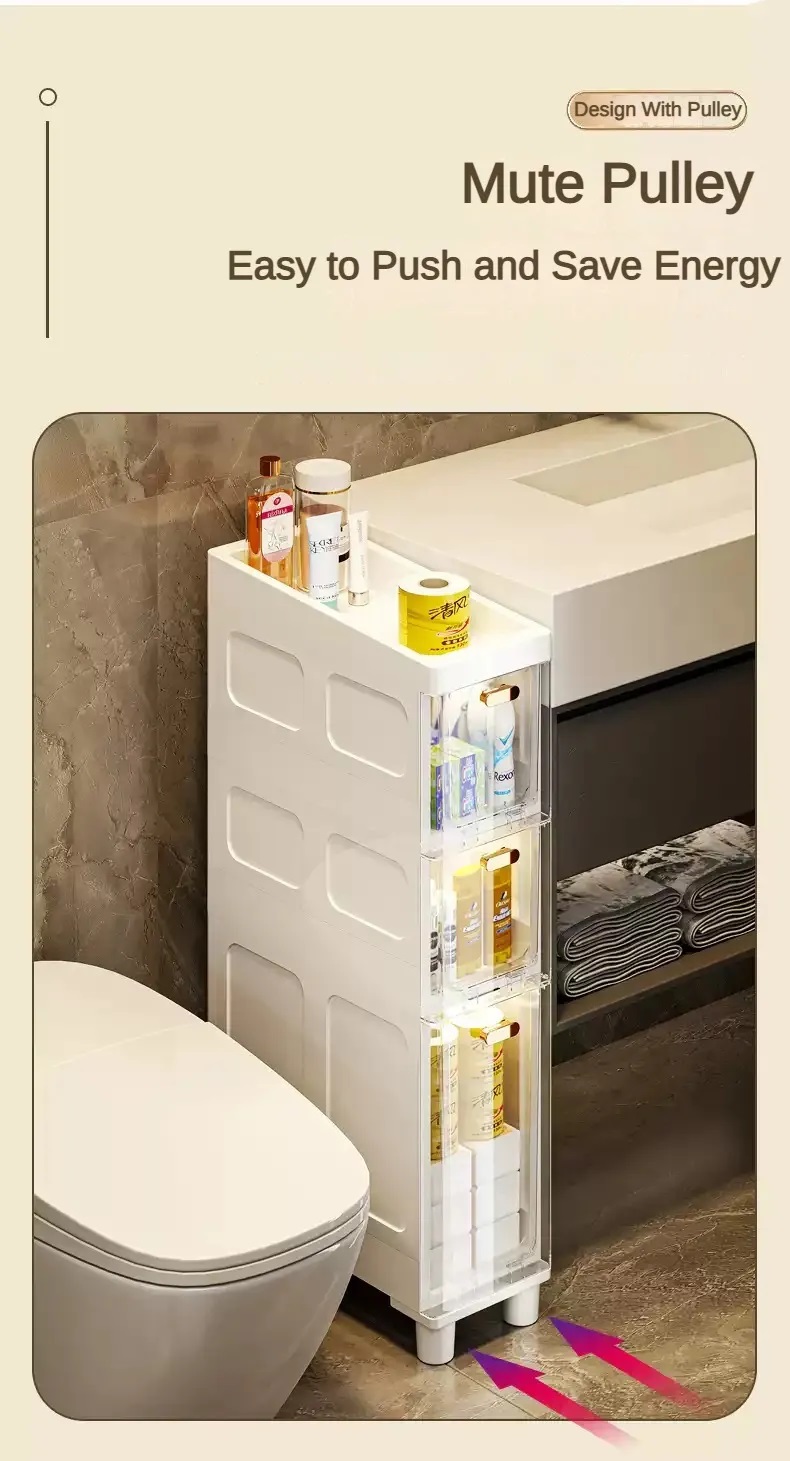 【COD Slim Cabinet Drawer】 18CM Small Cabinet Kitchen Cabinet Storage ...