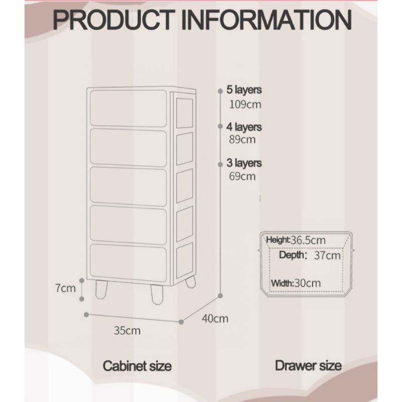 【COD Baby Drawer Organizer】Drawer For Baby Clothes Cute Kids Cabinet ...