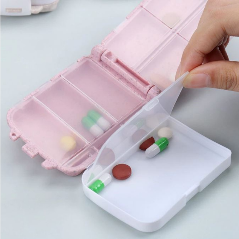 8 Divider Clamshell Design Medicine Tablet Pill Storage Organizer Heavy ...