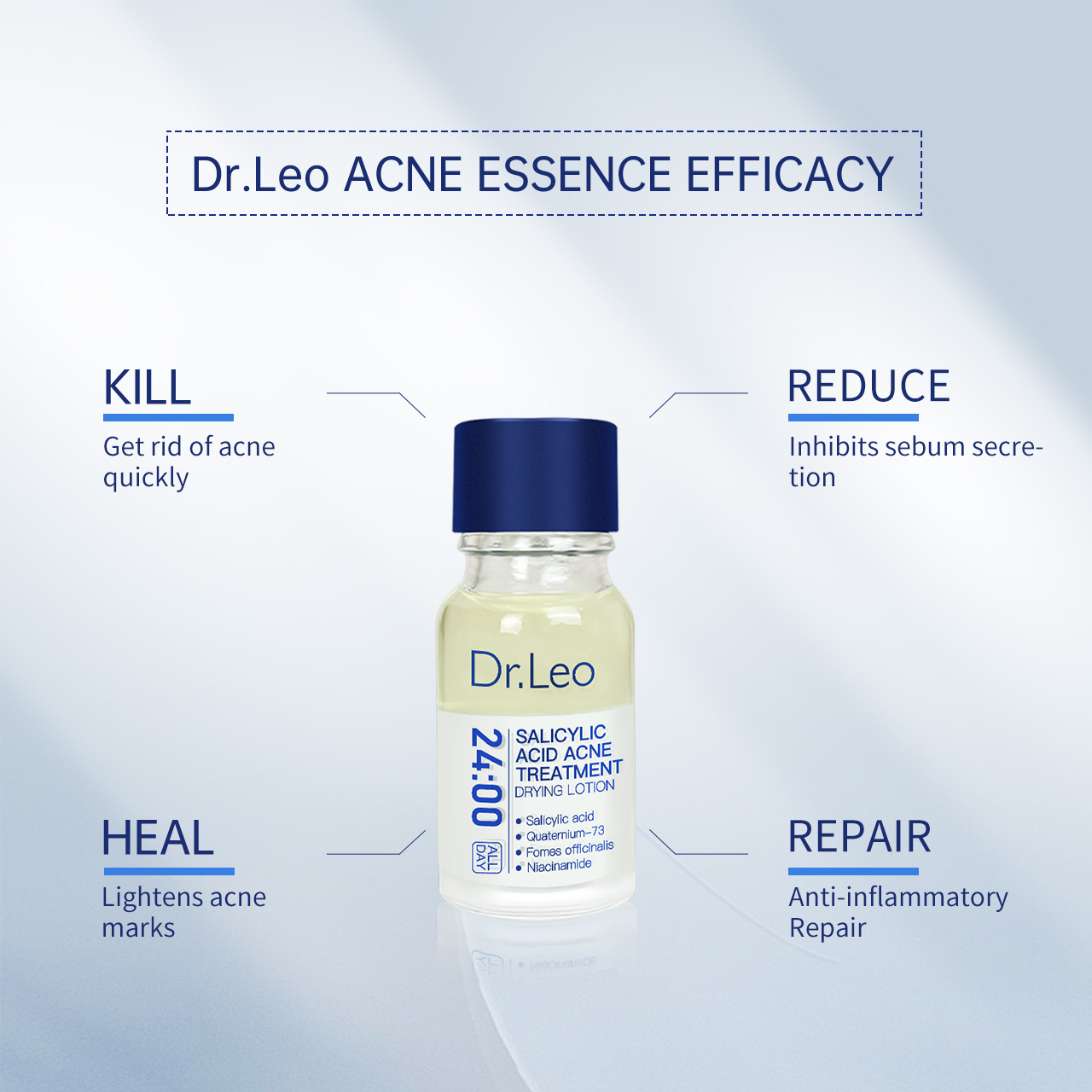 Dr.Leo Acne Net Acne Essence Salicylic Acid Anti-acne Serum Lighten ...