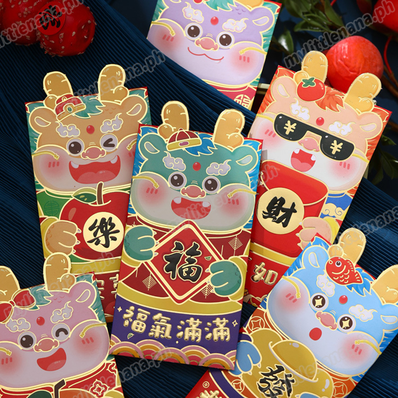 Local Stock (6pcs/bag) 2024 New year Snake Red Packet Money Envelope ...