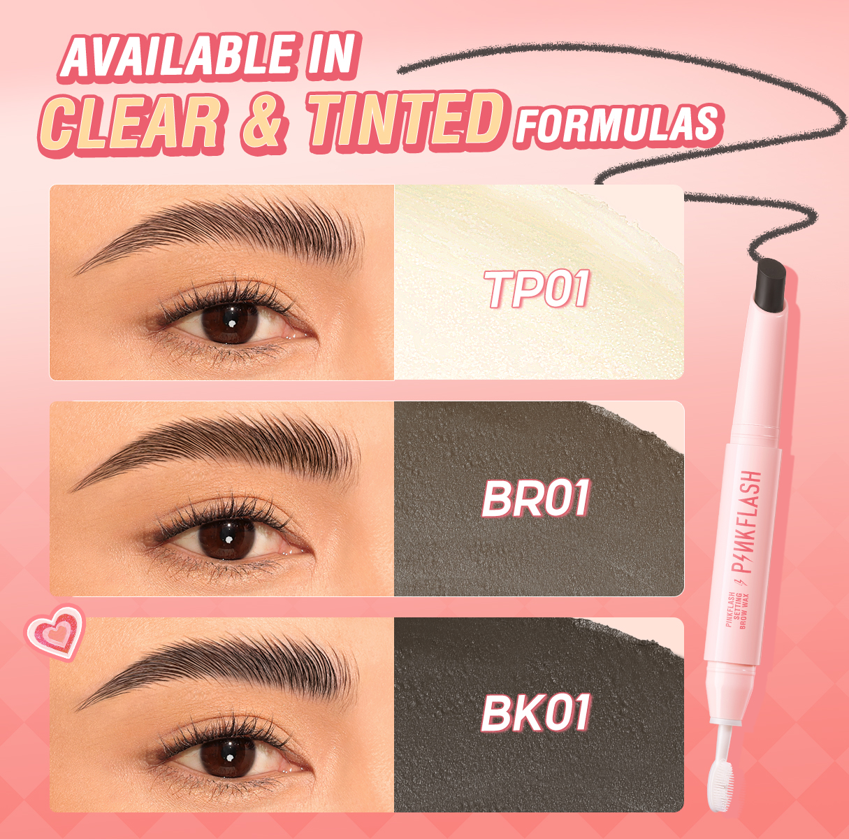 Pinkflash 2-in-1 waterproof sculpting brow wax with Brush Long-lasting ...
