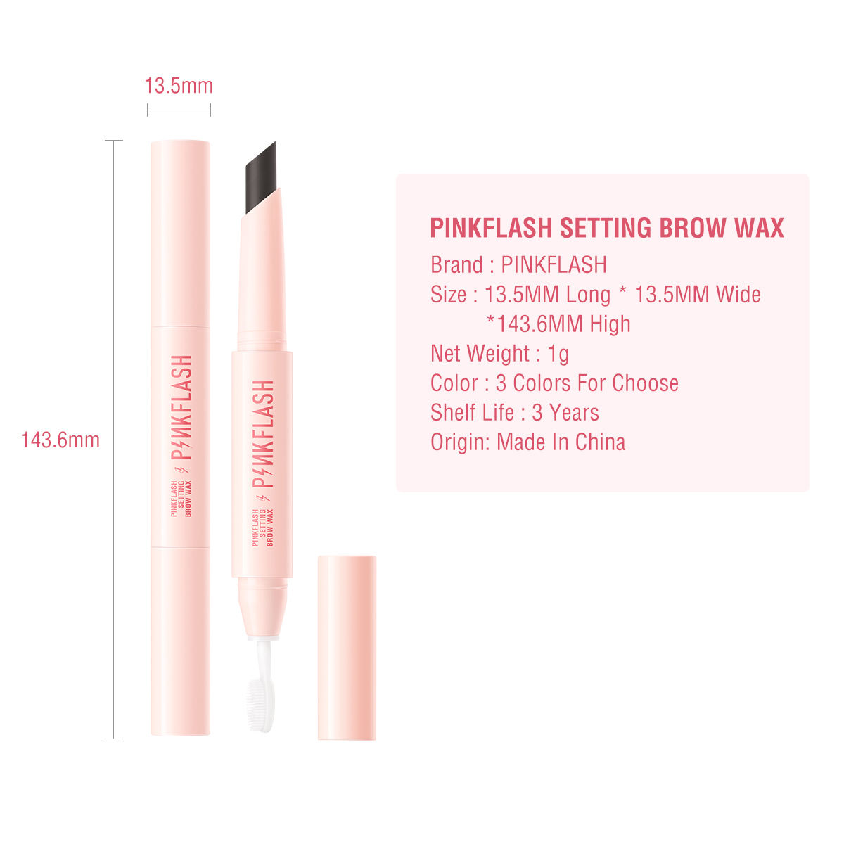 Pinkflash 2-in-1 waterproof sculpting brow wax with Brush Long-lasting ...