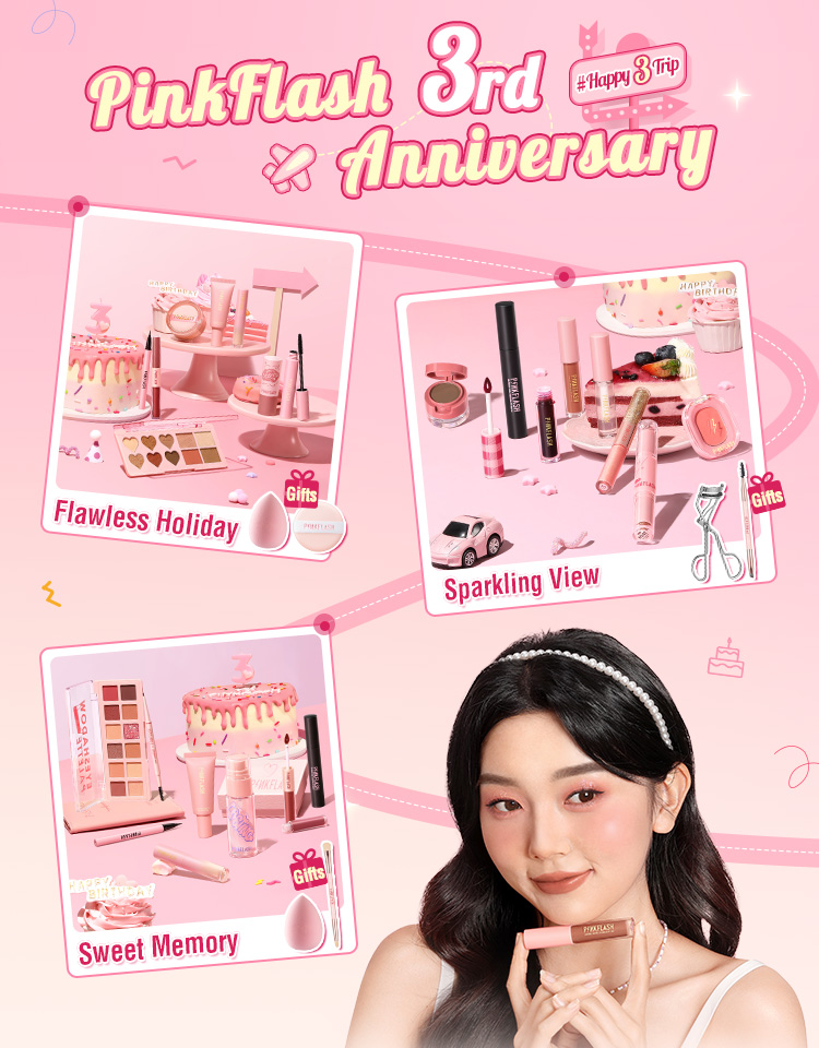 PINKFLASH 3 Years Anniversary Full Set 8 Pcs | Shopee Philippines