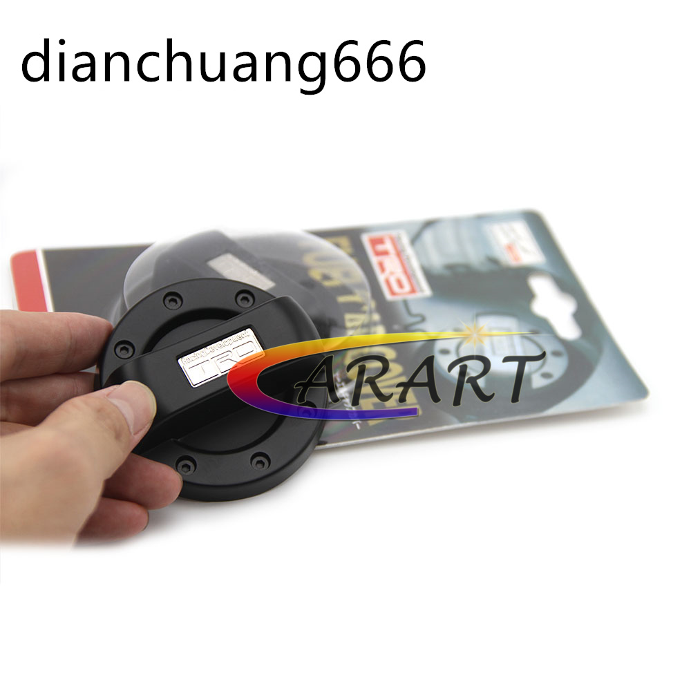 TRD Silver/Black Decorate Car Fuel Tank Cap Gas Oil Cap Cover Fit for ...
