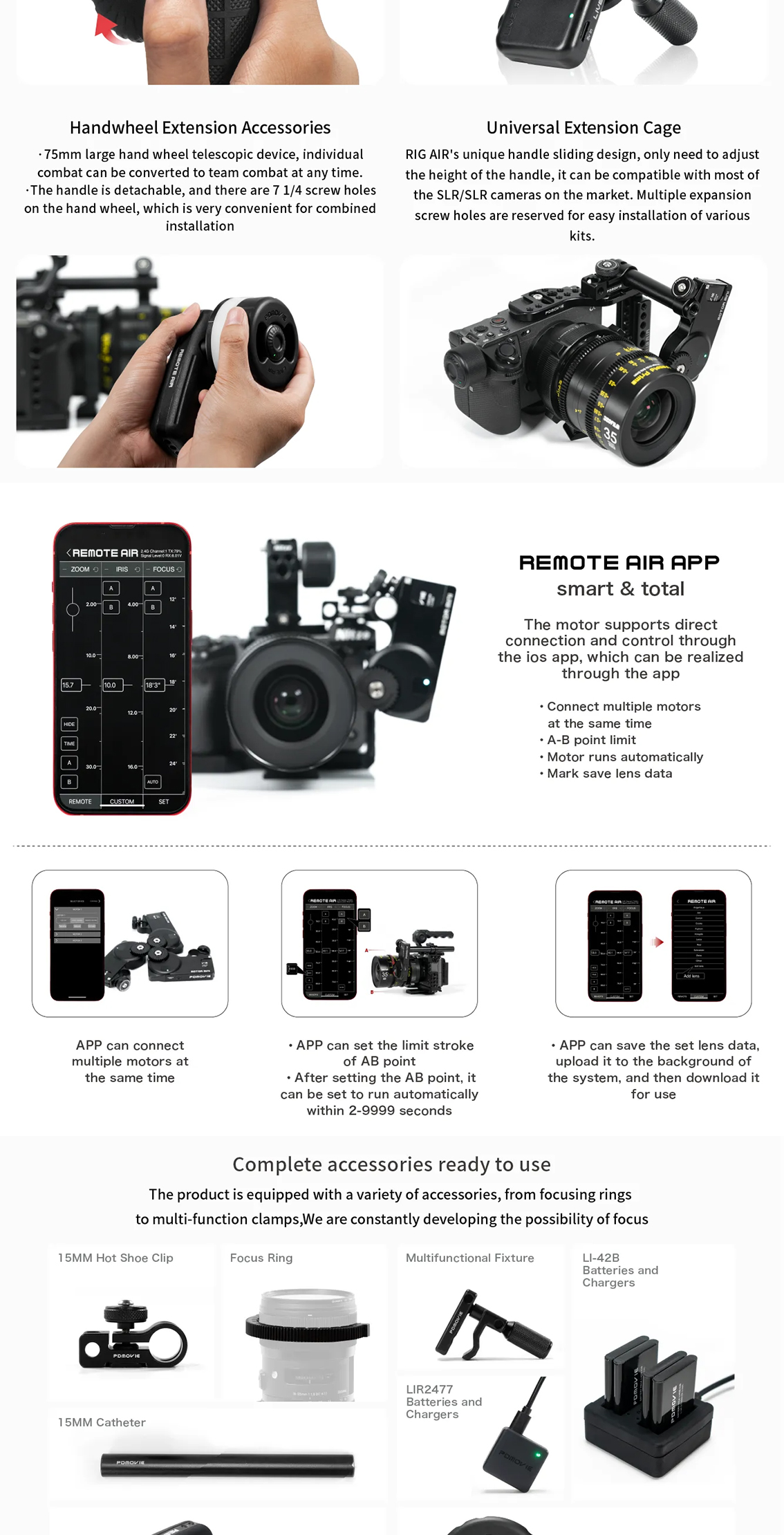 PDMOVIE LIVE AIR 3 Wireless Lens Control System / Wireless Follow Focus ...